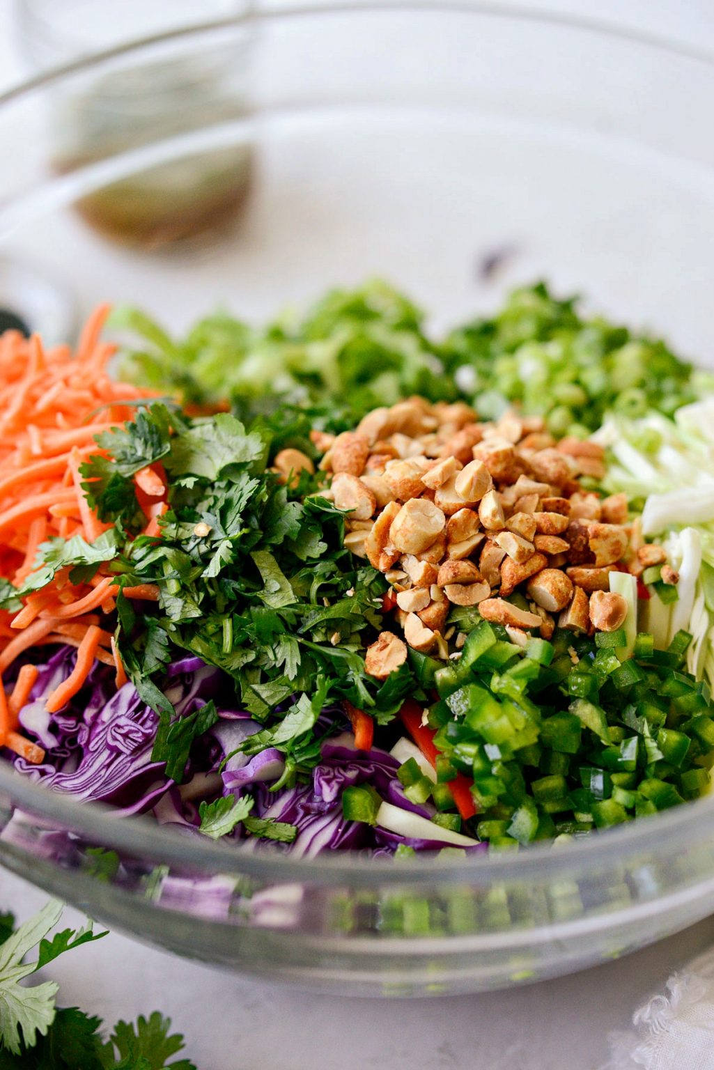 Asian Cabbage Slaw with Basil Ginger Dressing - Simply Scratch