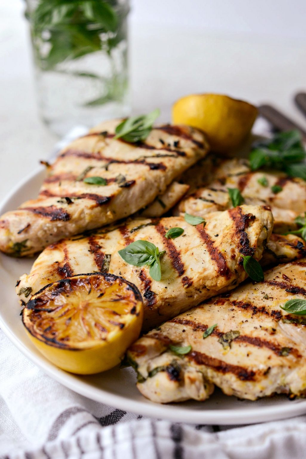 Grilled Lemon Basil Chicken - Simply Scratch