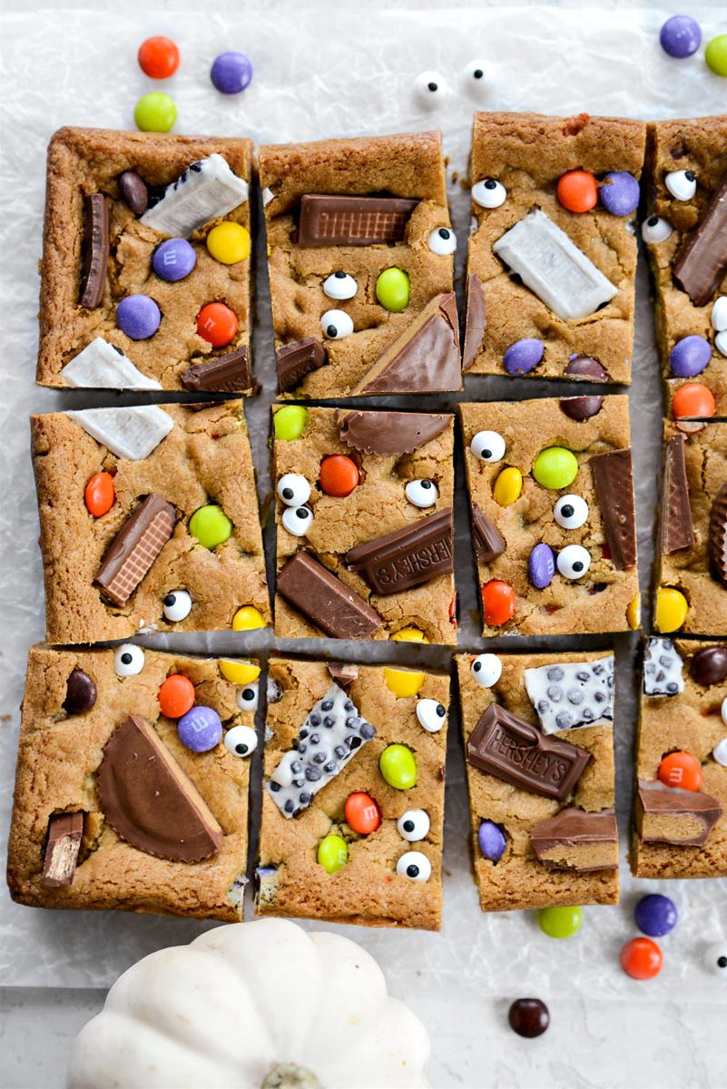 Halloween Candy Cookie Bars - Simply Scratch