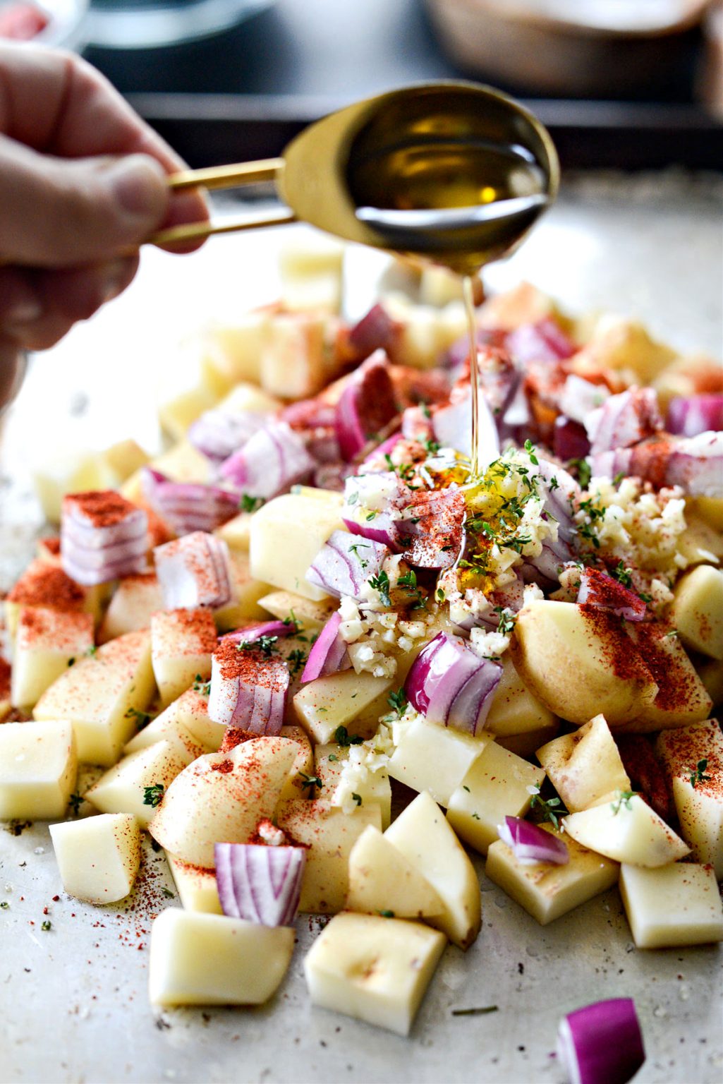 Leftover Prime Rib Breakfast Hash (Sheet Pan Hash) - Simply Scratch