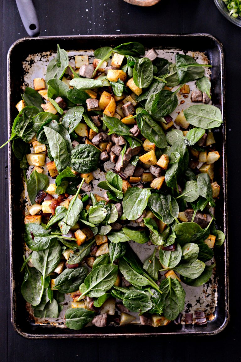 Leftover Prime Rib Breakfast Hash (Sheet Pan Hash) - Simply Scratch