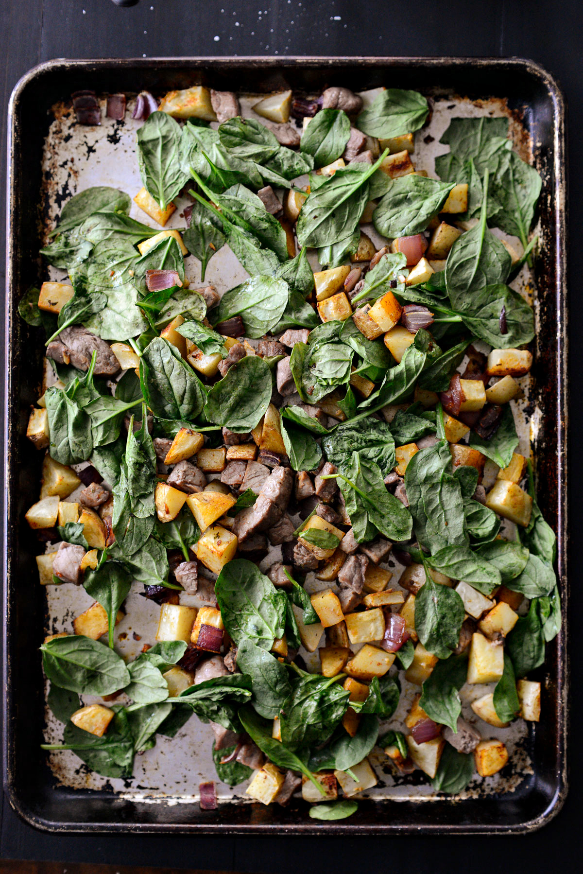 Leftover Prime Rib Breakfast Hash (Sheet Pan Hash) - Simply Scratch