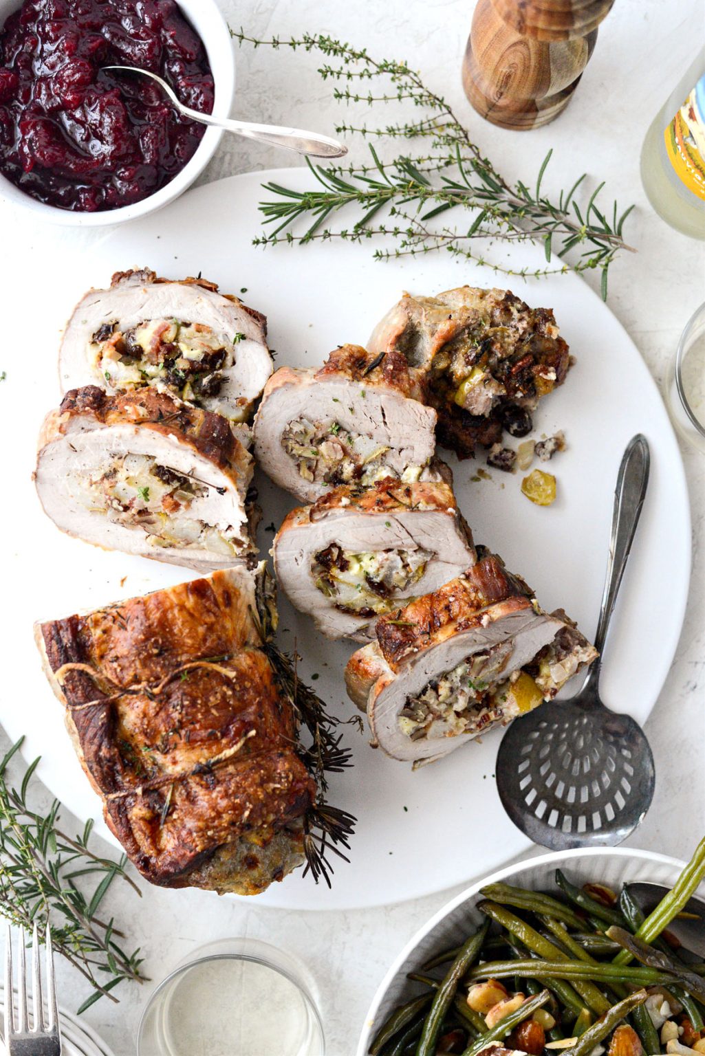 Bacon Pear and Blue Cheese Stuffed Pork Loin - Simply Scratch
