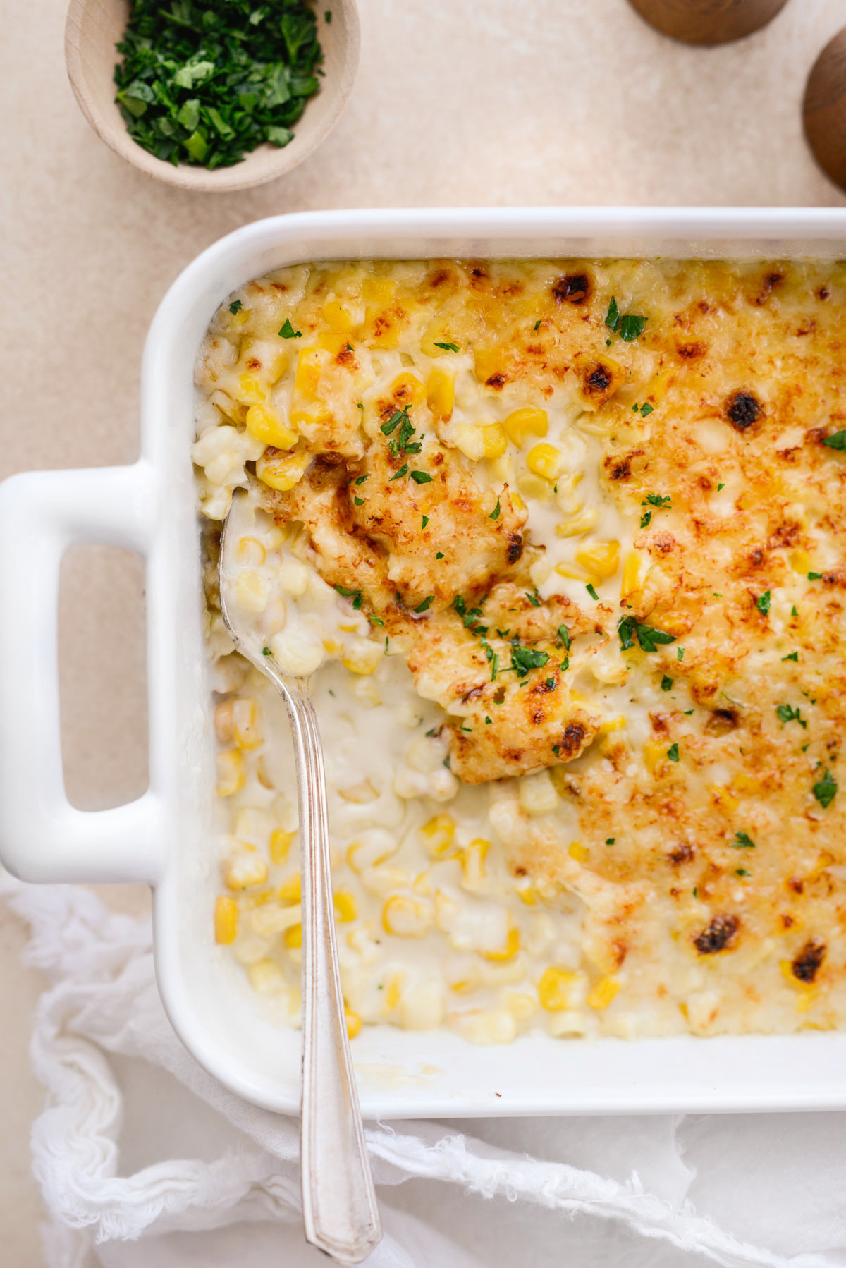 Parmesan Garlic Corn Au Gratin - Simply Scratch