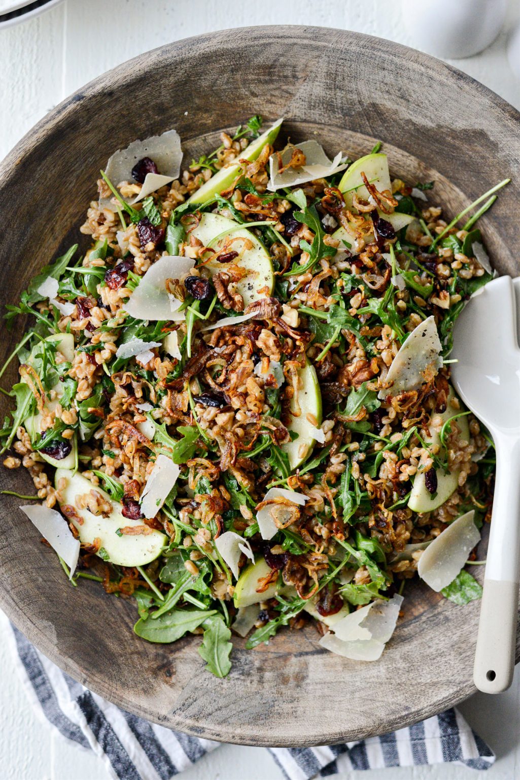 Winter Farro Salad with Fried Shallots - Simply Scratch