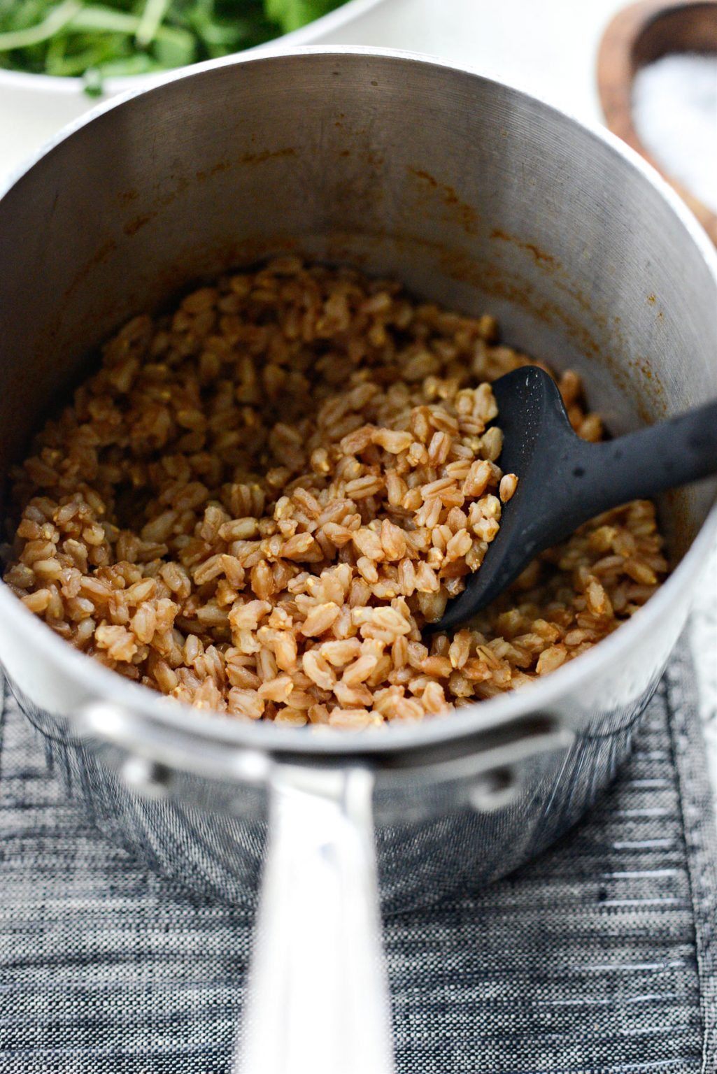 Winter Farro Salad with Fried Shallots - Simply Scratch