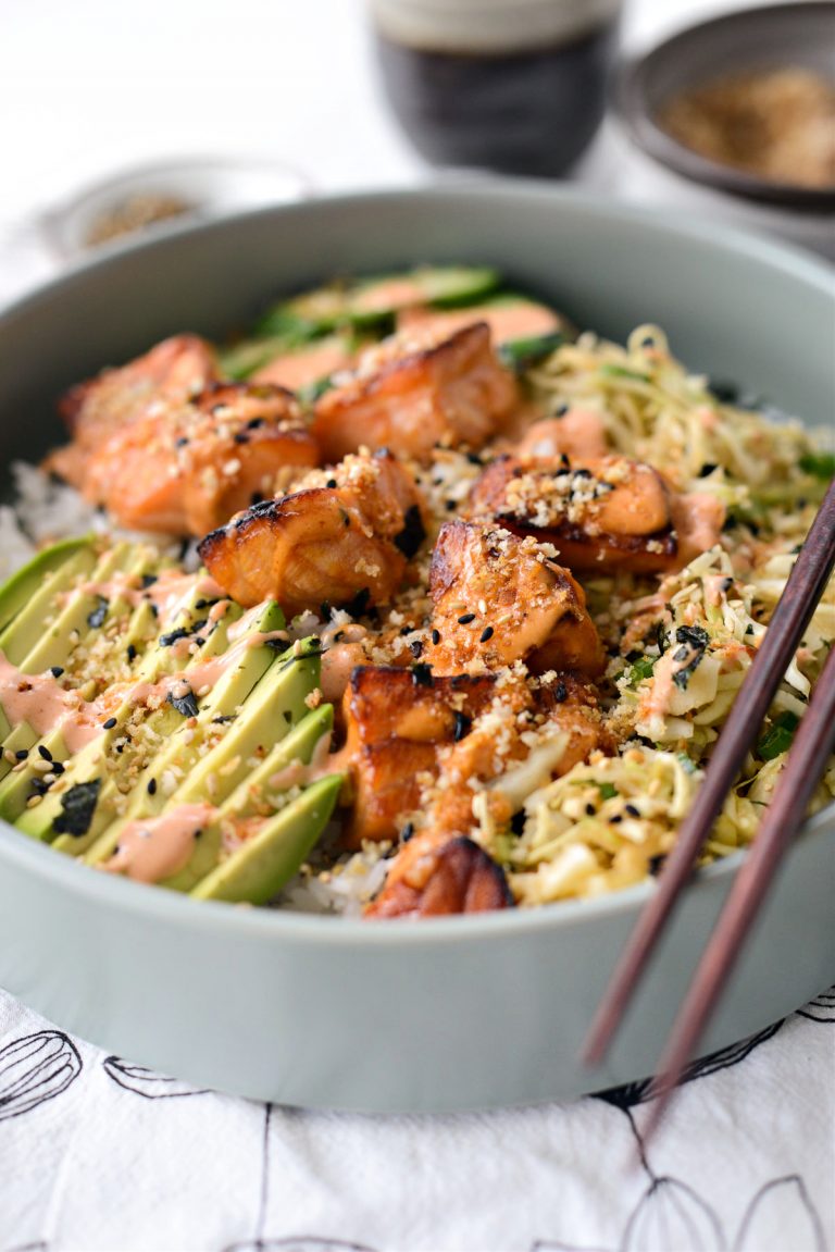 Spicy Salmon Maki Bowl - Simply Scratch