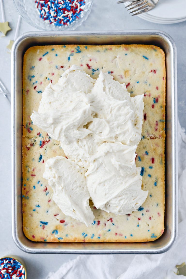 Red White and Blue Funfetti Cake - Simply Scratch