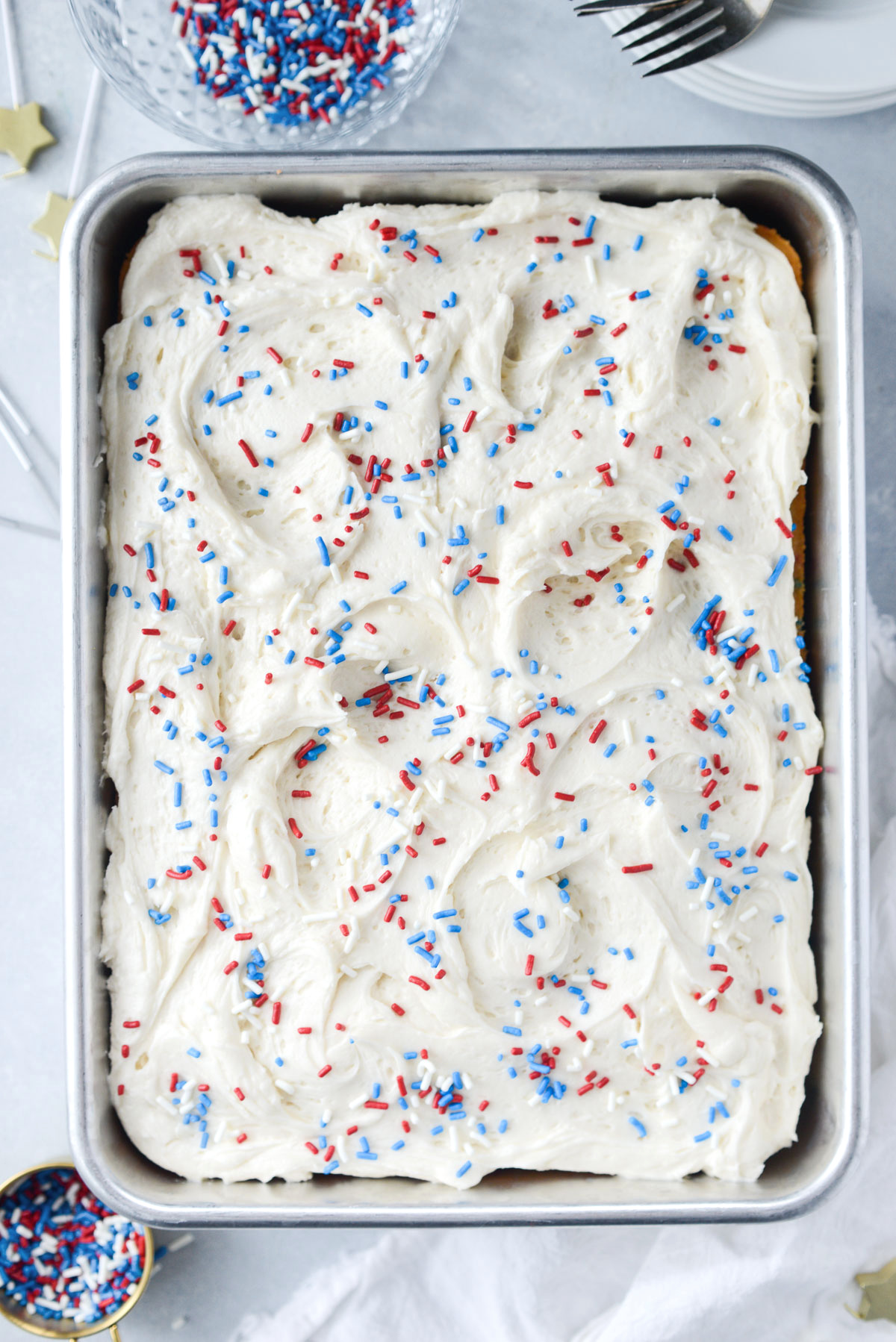Red White and Blue Funfetti Cake - Simply Scratch