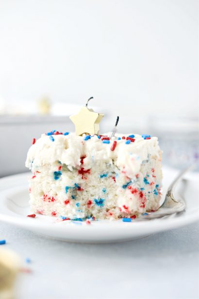 Red White and Blue Funfetti Cake - Simply Scratch
