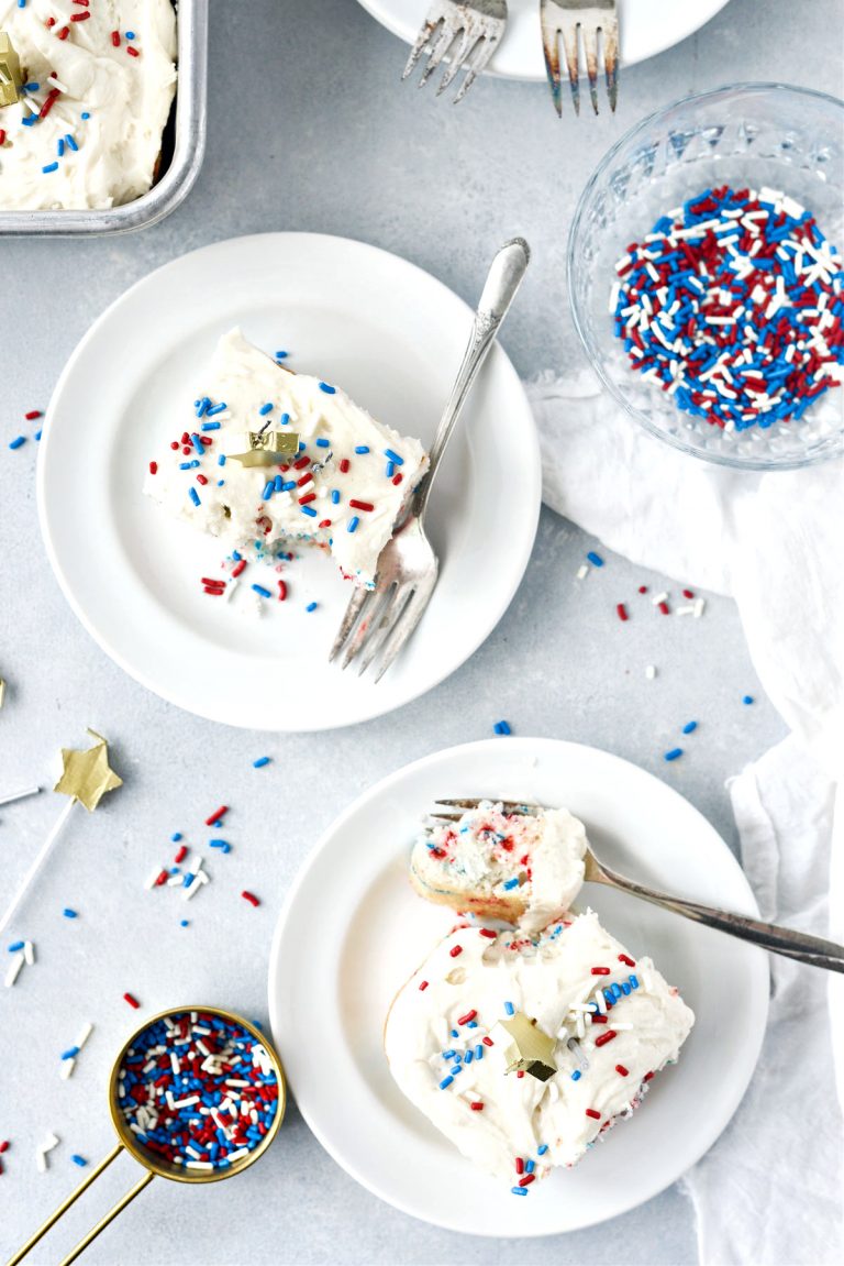 Red White and Blue Funfetti Cake - Simply Scratch