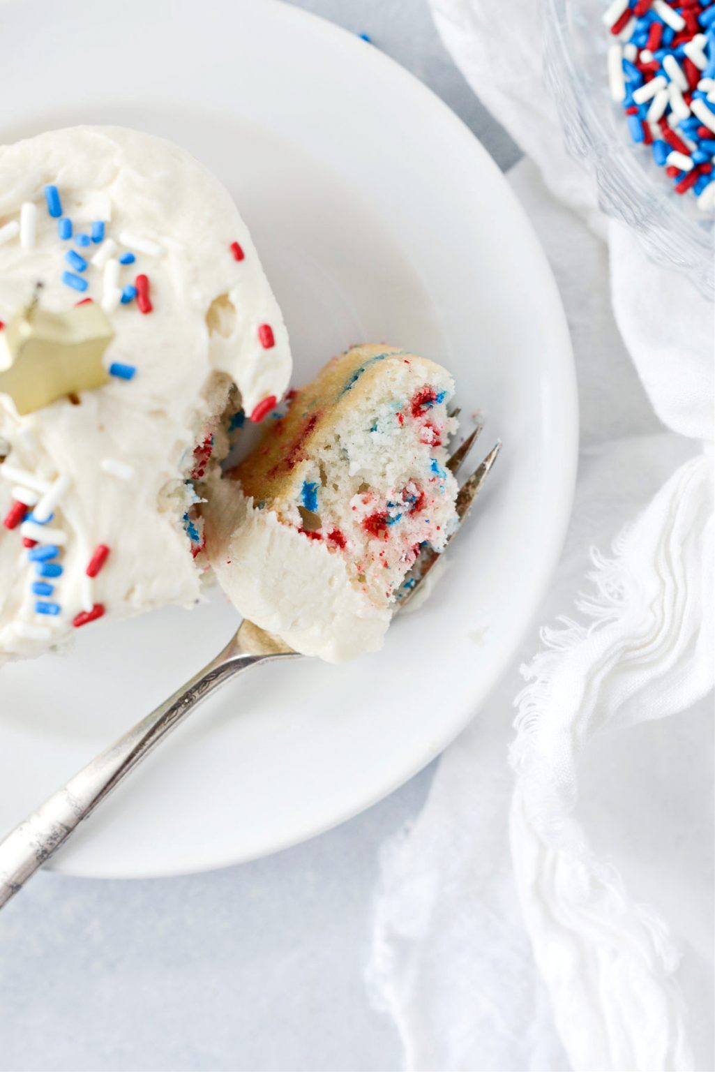 Red White and Blue Funfetti Cake - Simply Scratch
