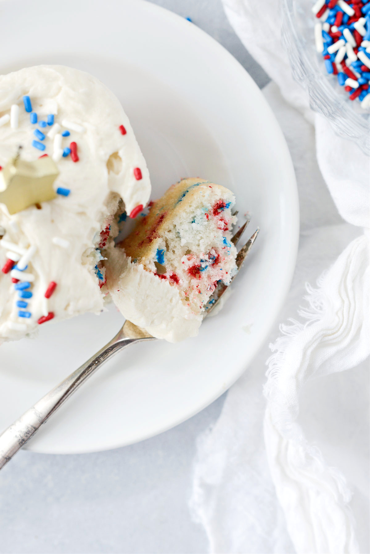 Red White and Blue Funfetti Cake - Simply Scratch