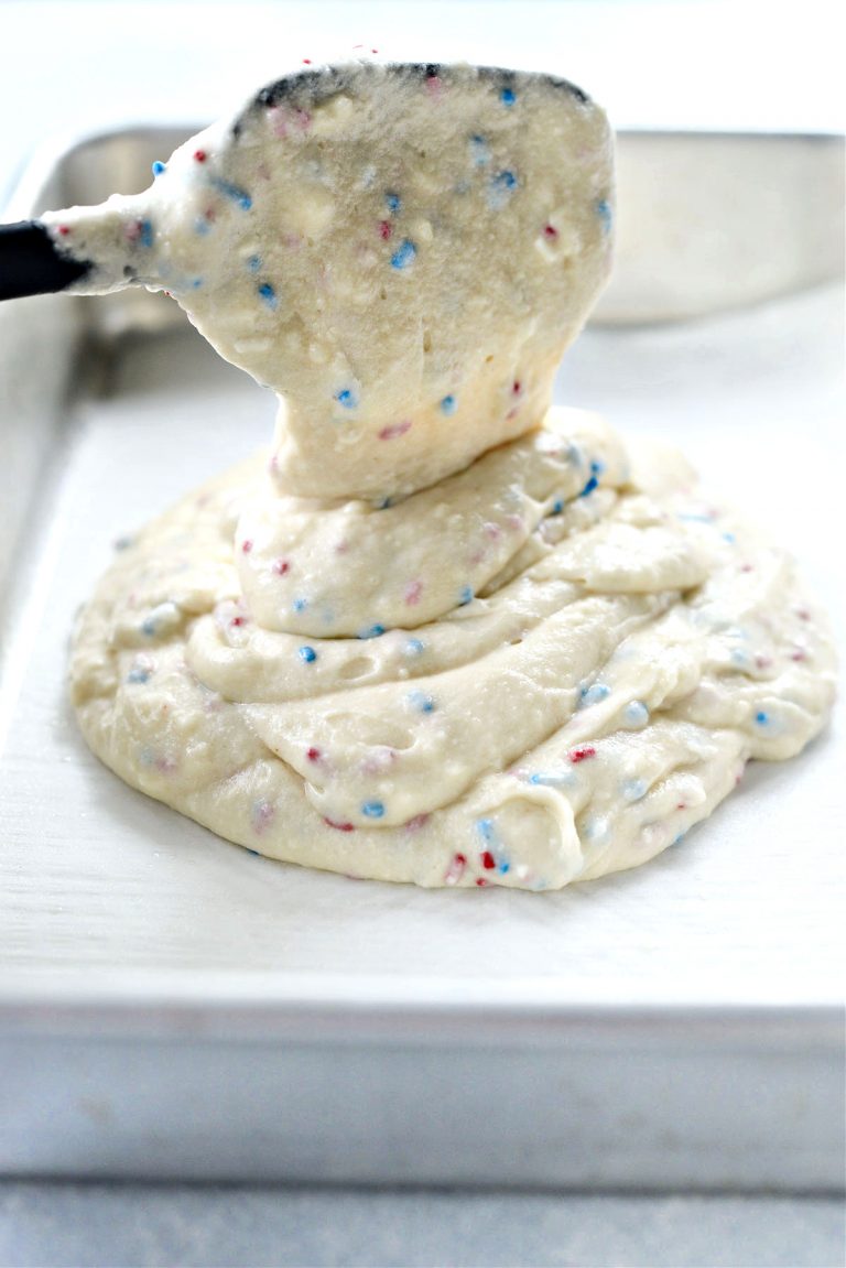 Red White and Blue Funfetti Cake - Simply Scratch