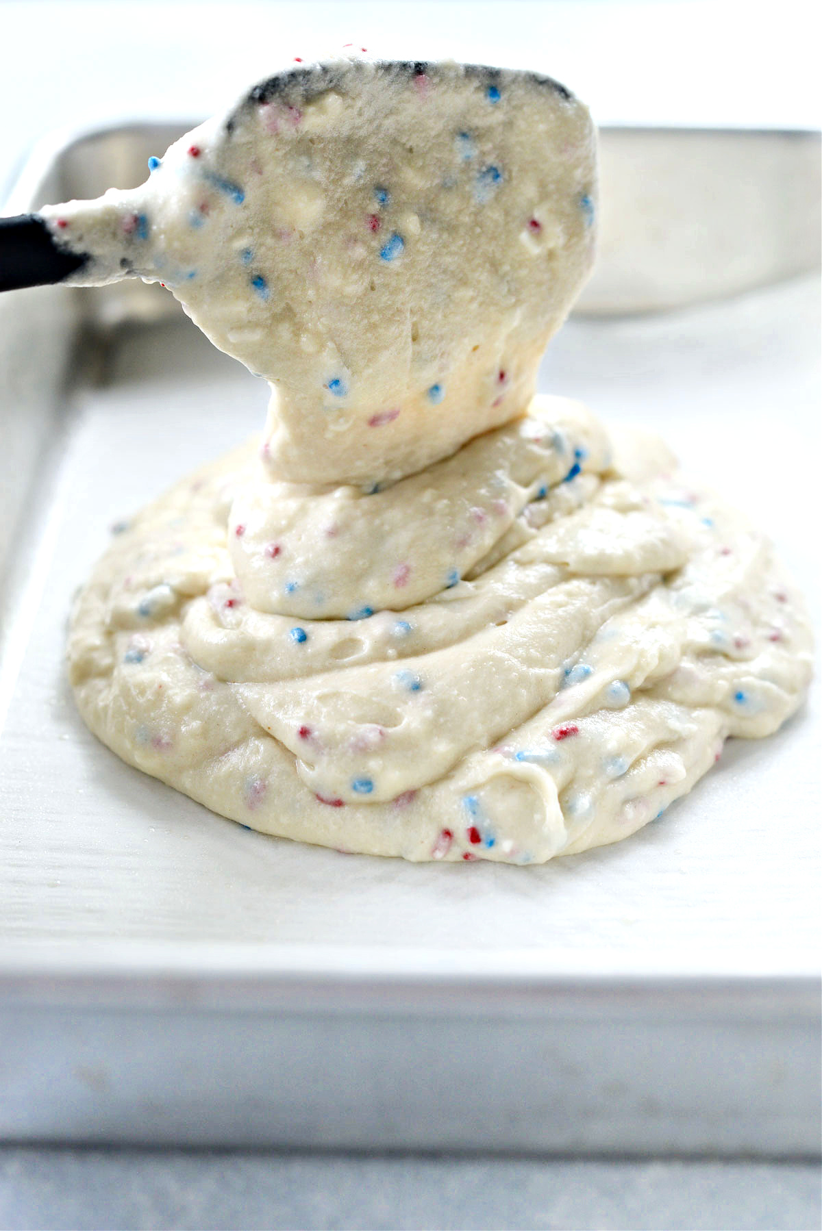 Red White and Blue Funfetti Cake - Simply Scratch