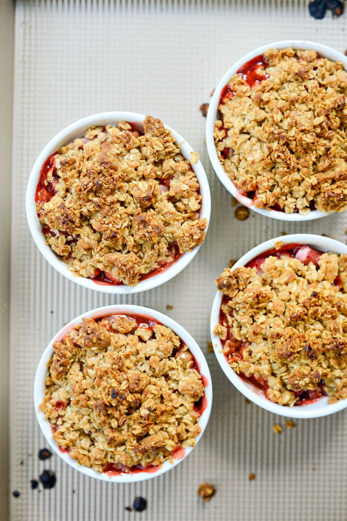 Strawberry Rhubarb Crisp - Simply Scratch