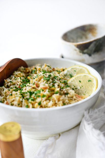 Greek Lemon Rice Pilaf - Simply Scratch