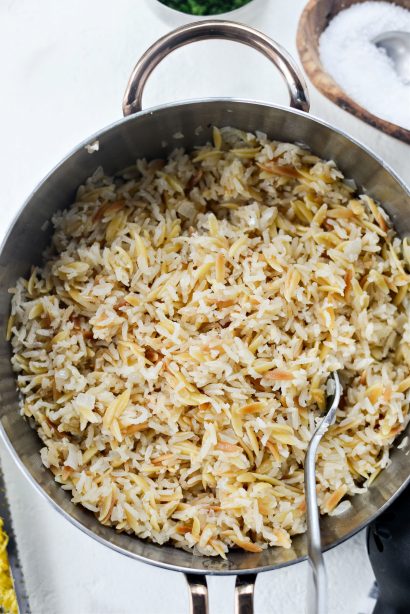Greek Lemon Rice Pilaf - Simply Scratch
