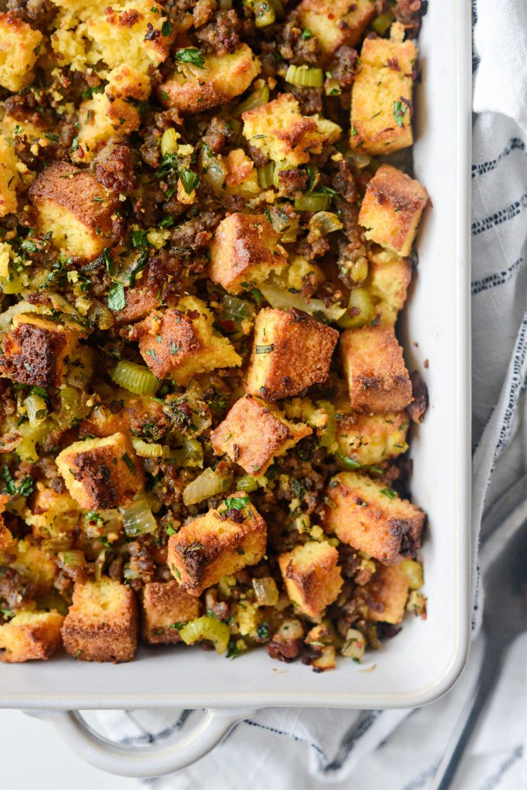 Sausage and Cornbread Dressing - Simply Scratch