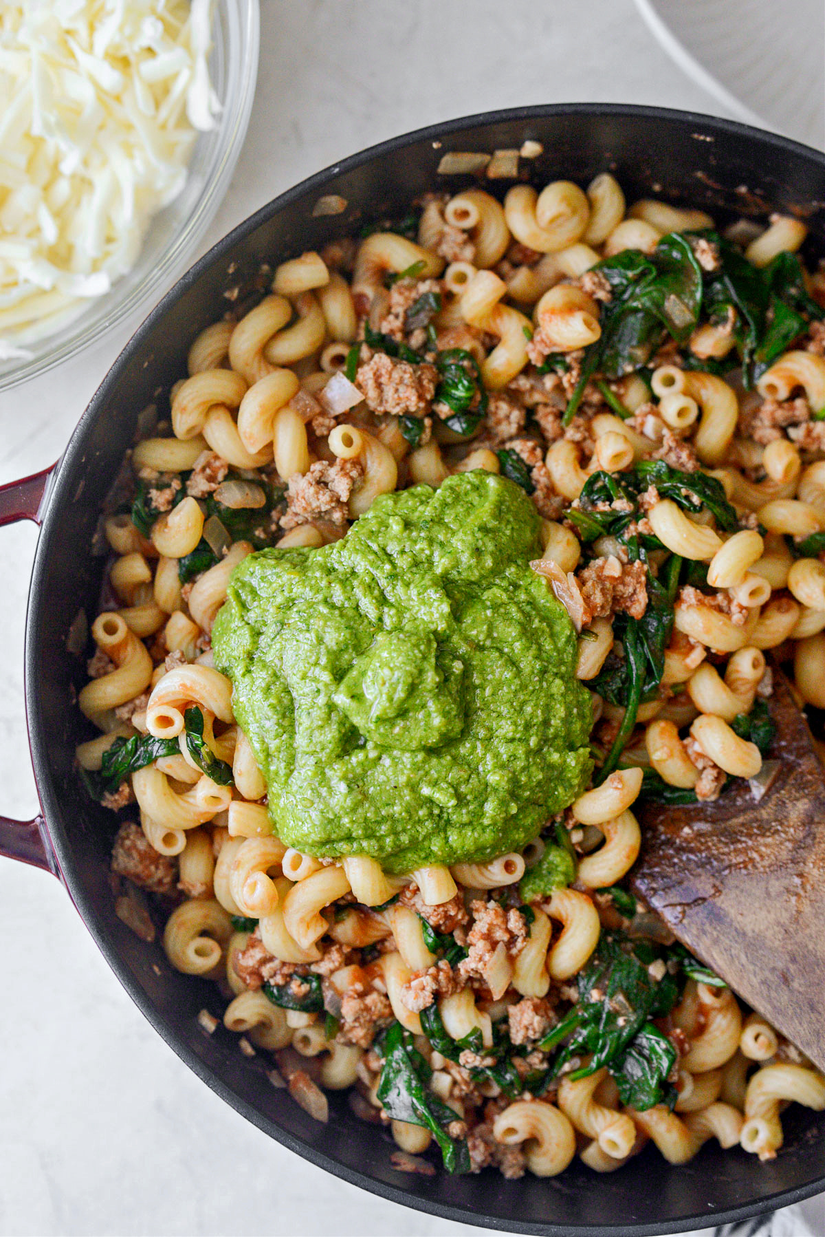 Italian Turkey Spinach Pasta Skillet - Simply Scratch