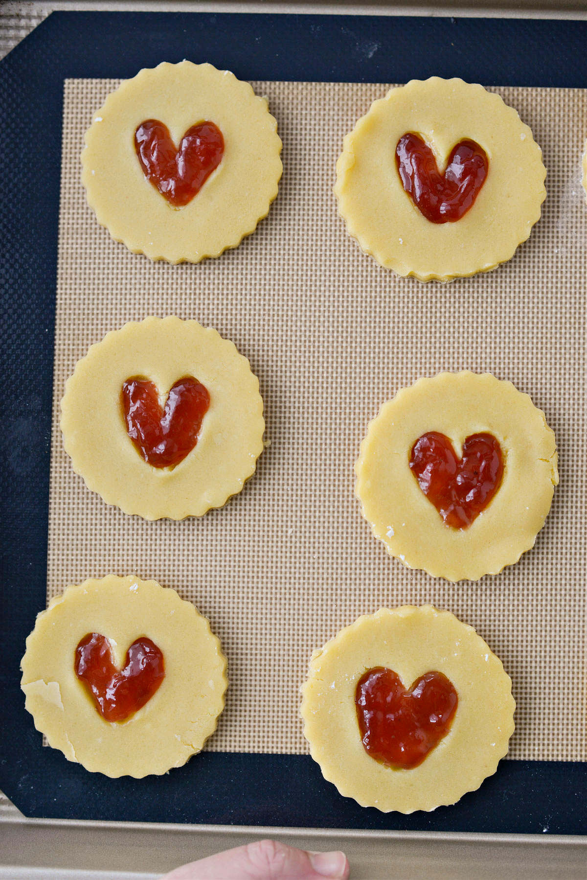 Jam Heart Butter Cookies - Simply Scratch