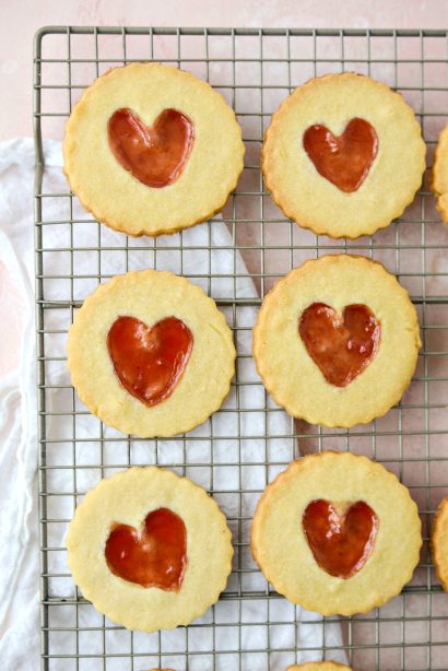 Jam Heart Butter Cookies - Simply Scratch