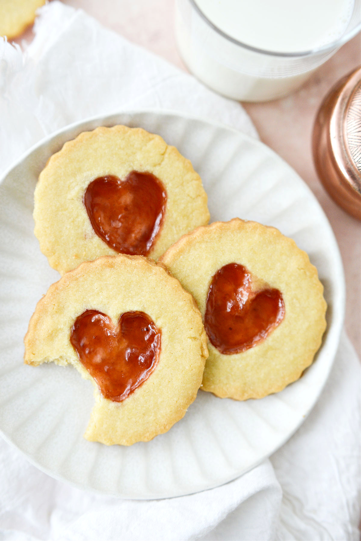 Jam Heart Butter Cookies - Simply Scratch