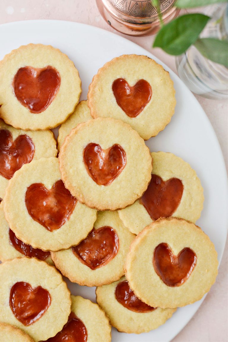Jam Heart Butter Cookies - Simply Scratch
