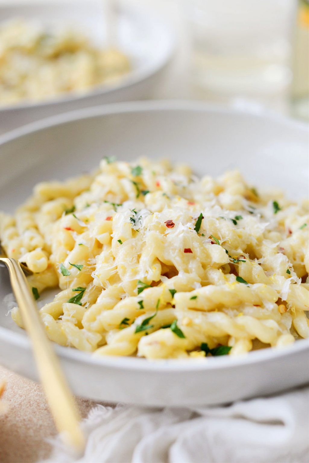 Creamy Lemon Parmesan Pasta - Simply Scratch
