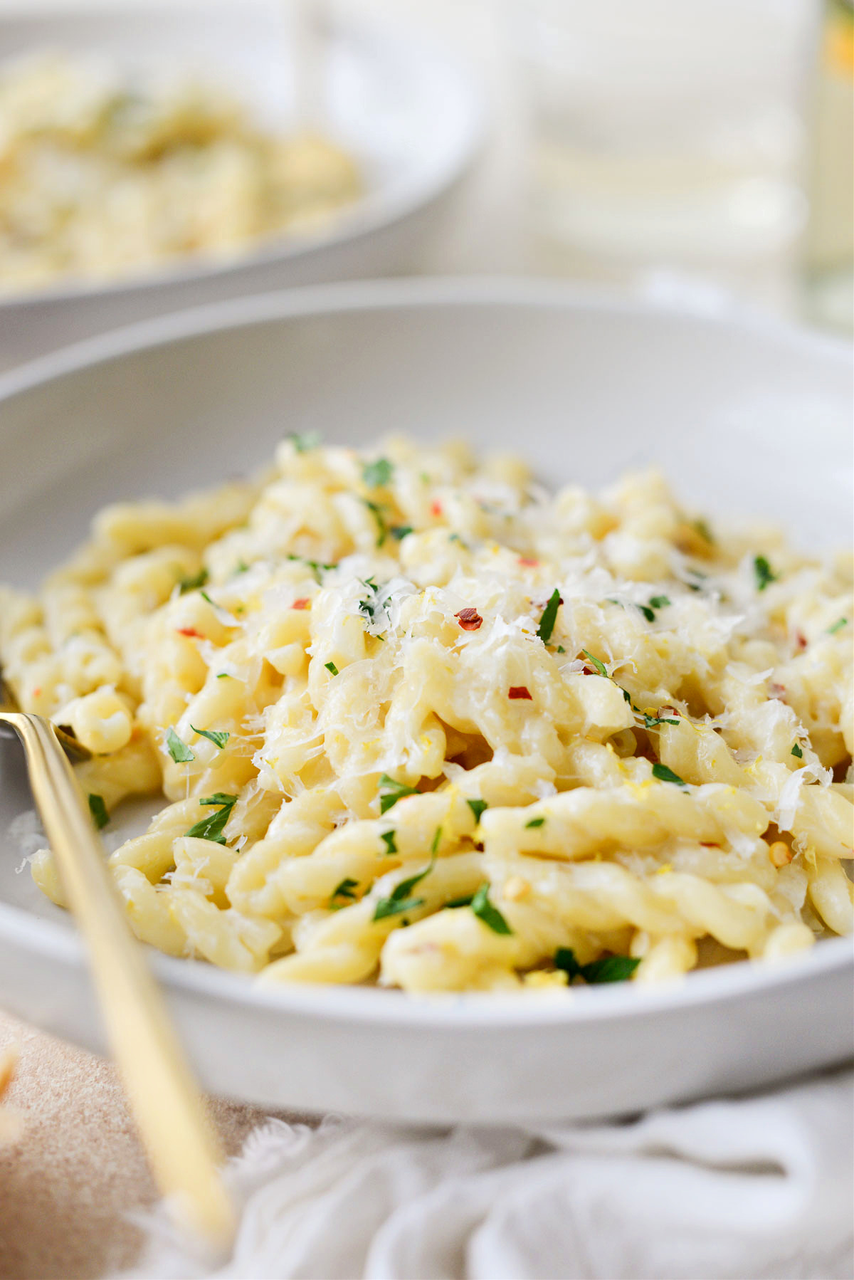 Creamy Lemon Parmesan Pasta - Simply Scratch