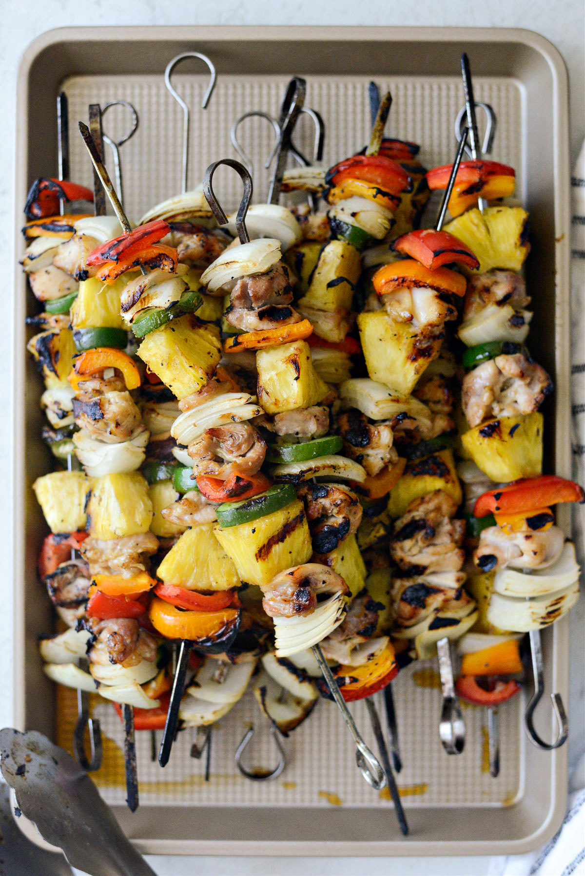Grilled Hawaiian Chicken Kebabs - Simply Scratch
