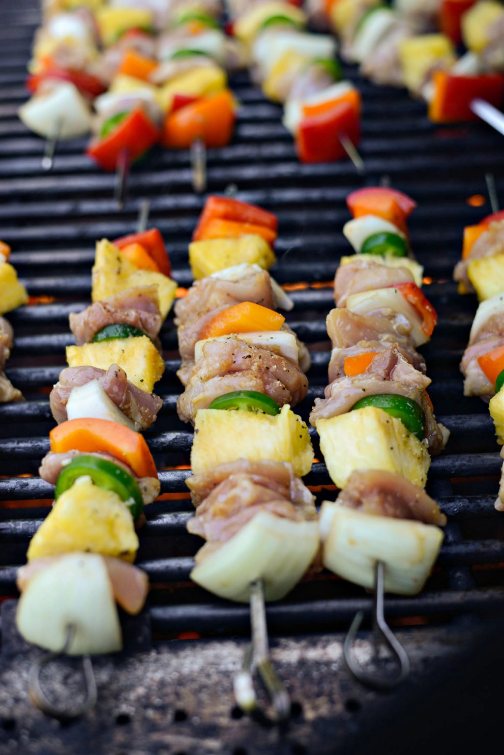 Grilled Hawaiian Chicken Kebabs - Simply Scratch