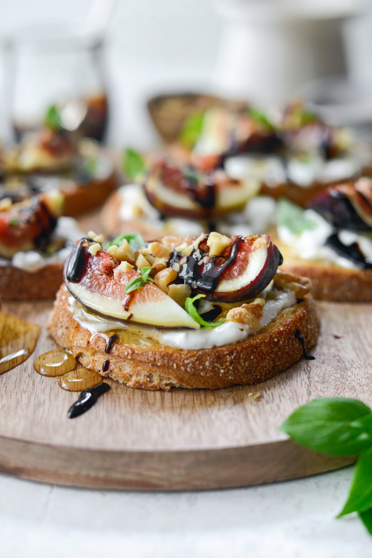 Honey Balsamic Fig and Burrata Crostini - Simply Scratch
