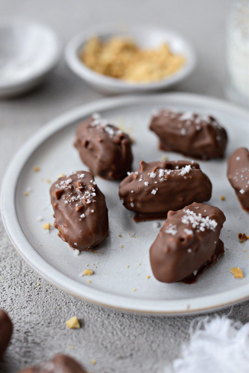 Salted Snickers Stuffed Dates - Simply Scratch