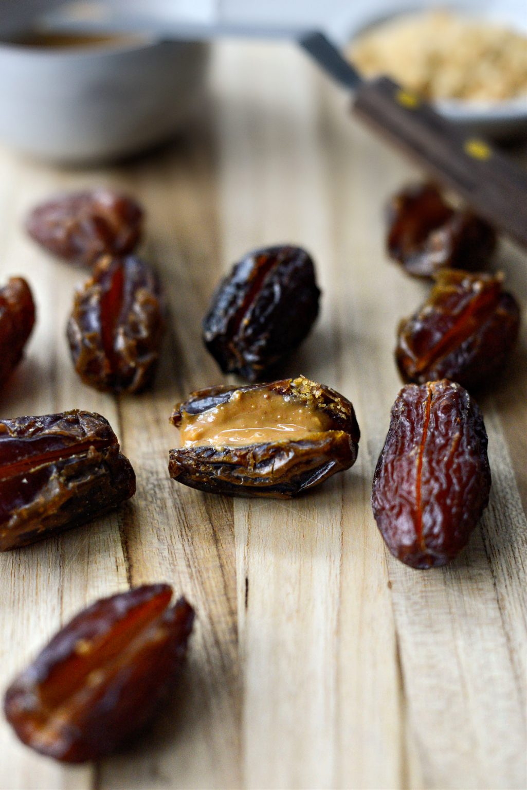Salted Snickers Stuffed Dates - Simply Scratch