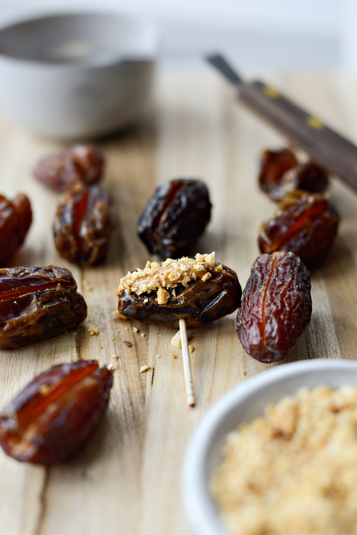 Salted Snickers Stuffed Dates - Simply Scratch