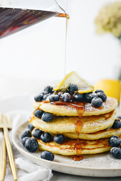 Lemon Blueberry Pancakes - Simply Scratch