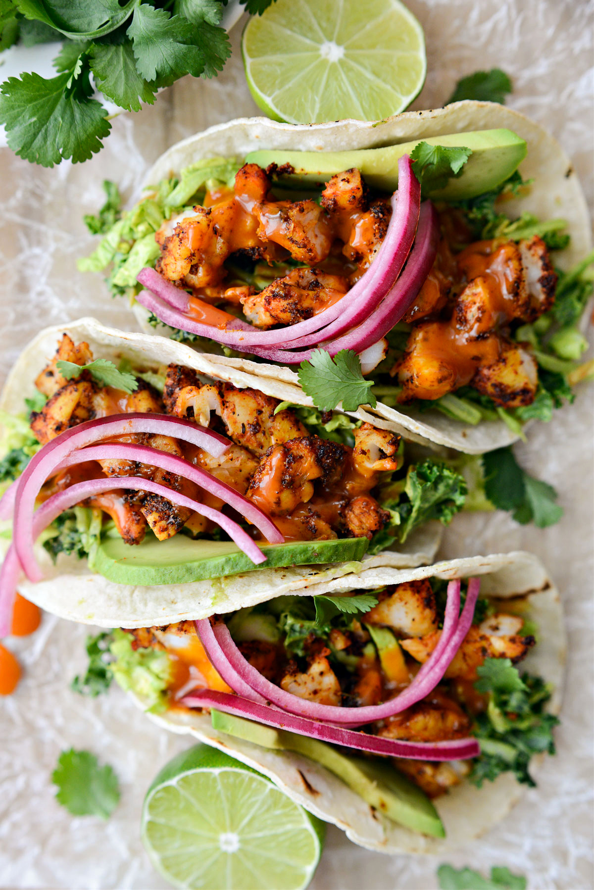 Buffalo Cilantro Lime Shrimp Tacos - Simply Scratch