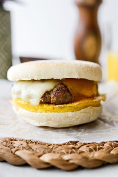Sausage Egg and Cheese Breakfast Sandwiches - Simply Scratch