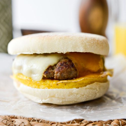 Sausage Egg and Cheese Breakfast Sandwiches - Simply Scratch