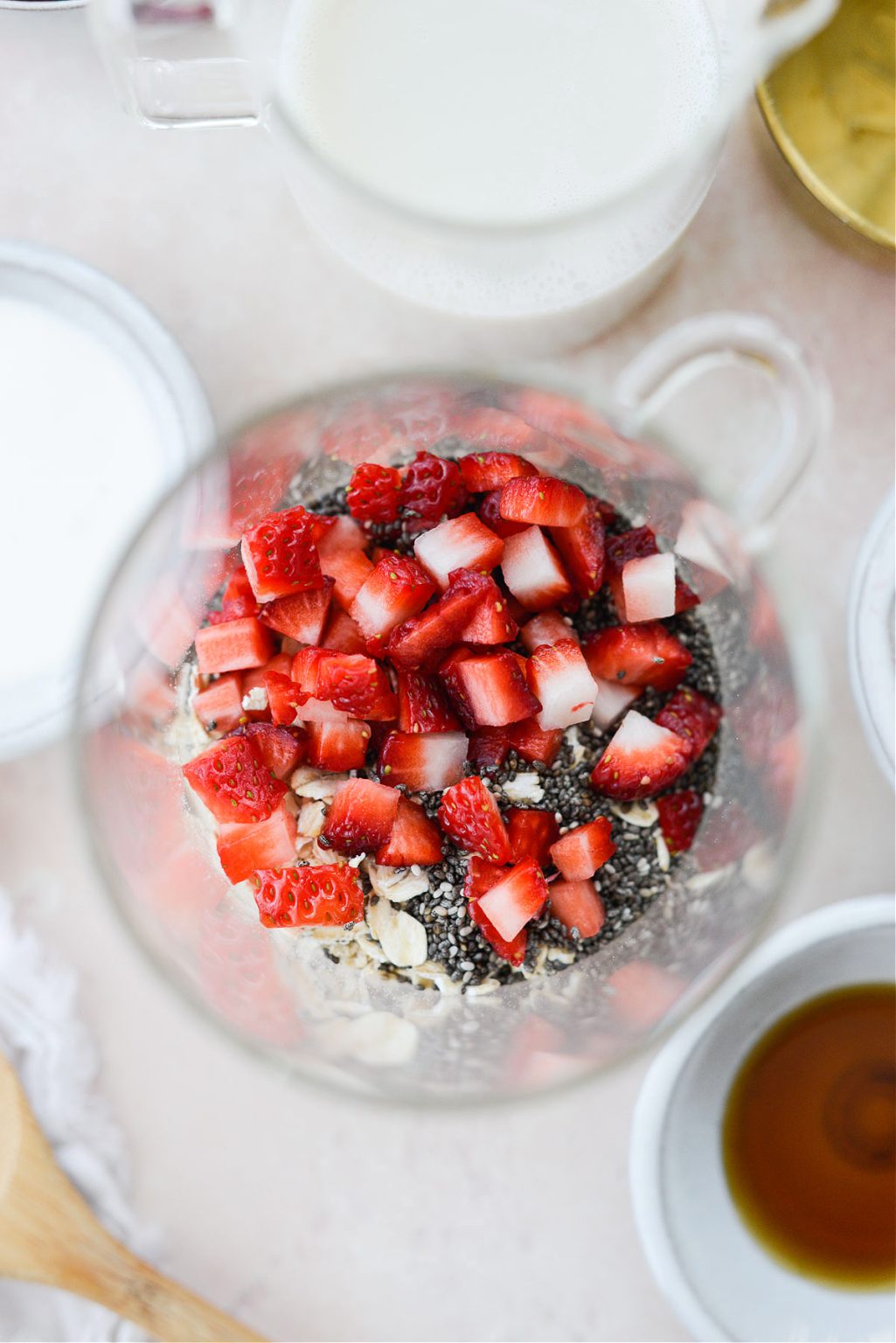 Strawberries and Cream Overnight Oats - Simply Scratch