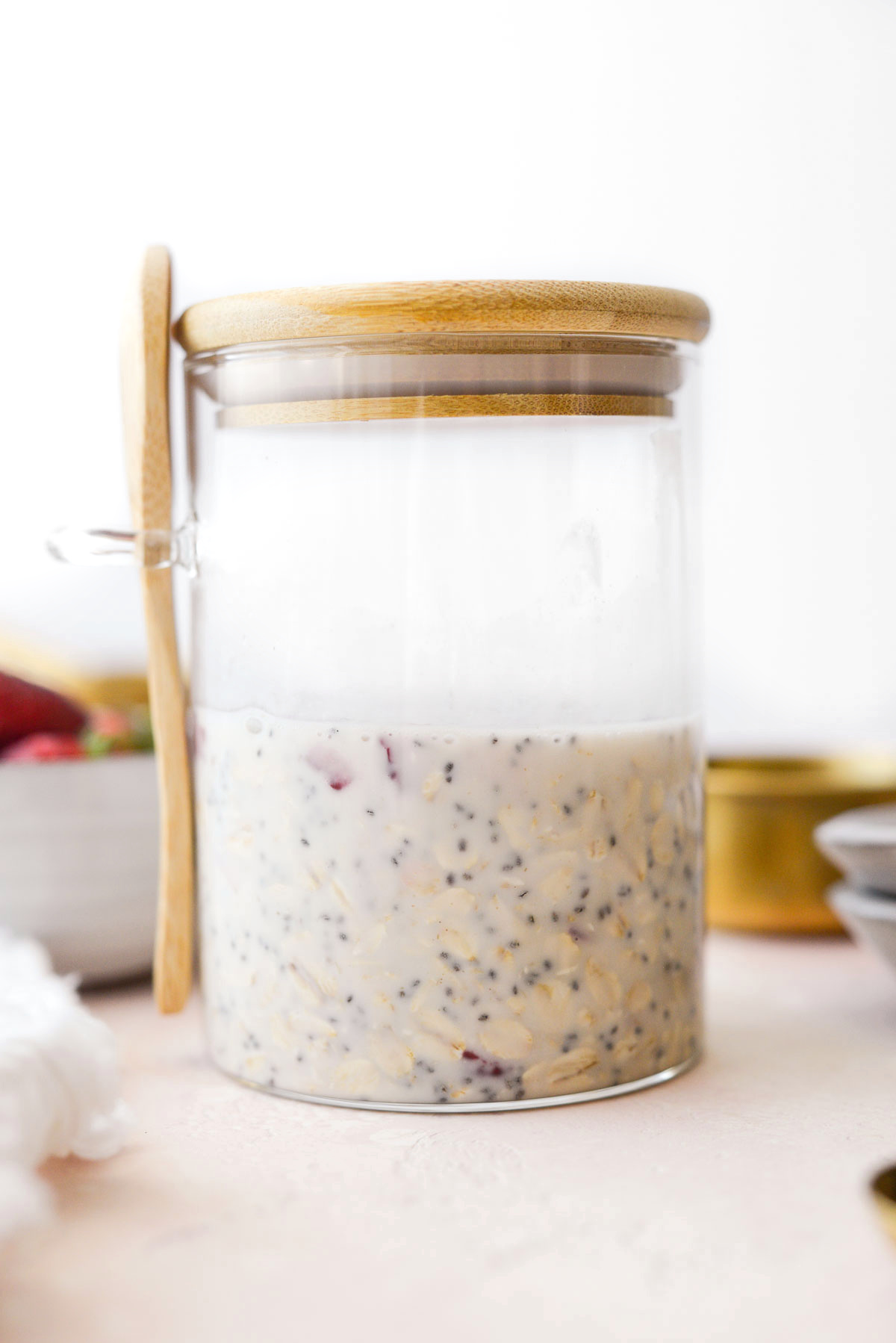 Strawberries and Cream Overnight Oats - Simply Scratch