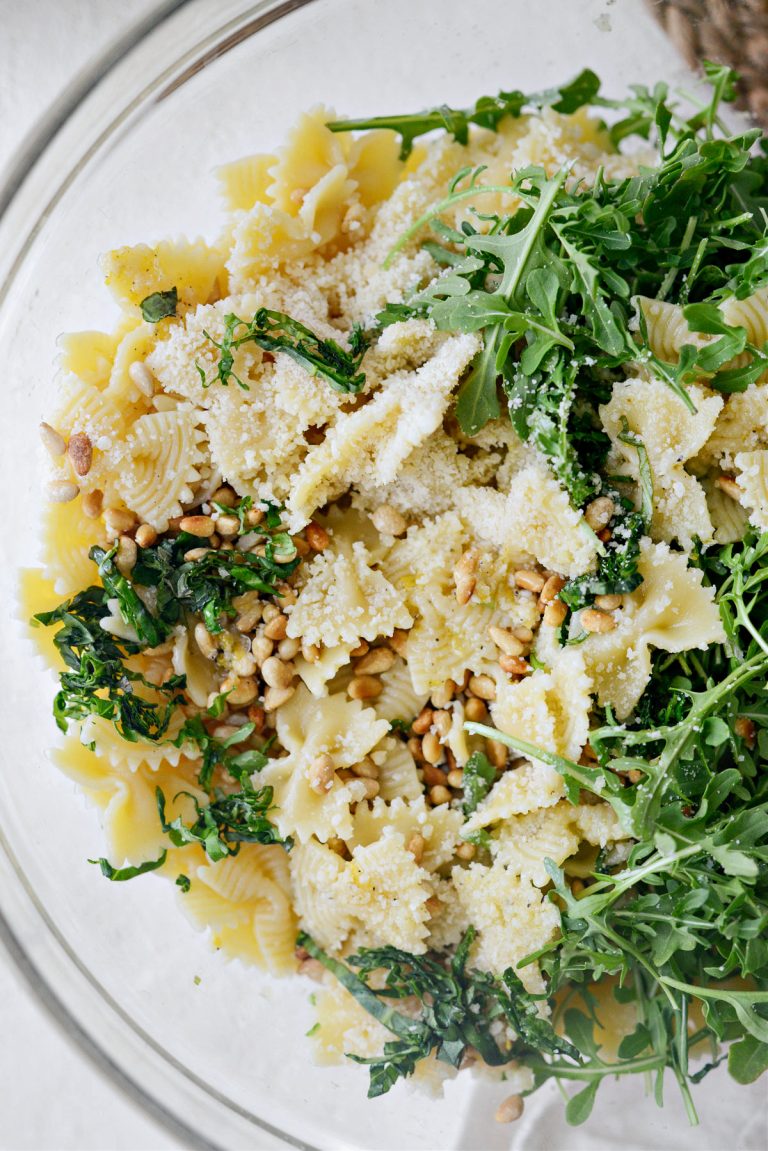 Lemon Basil Parmesan Pasta Salad - Simply Scratch