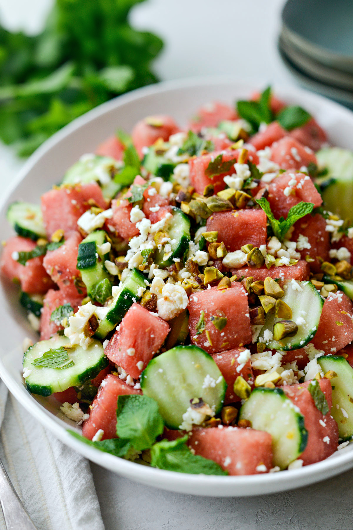 Cucumber Watermelon Feta Salad - Simply Scratch