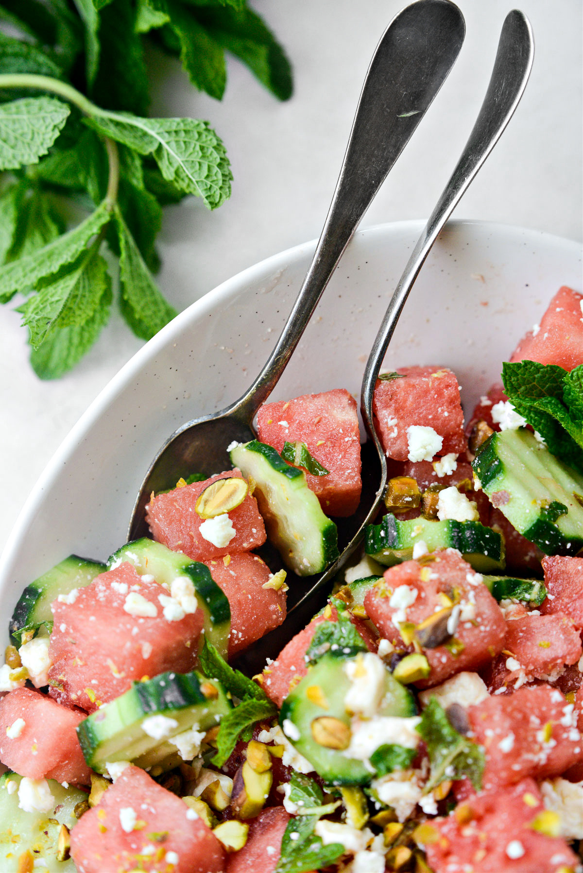Cucumber Watermelon Feta Salad - Simply Scratch