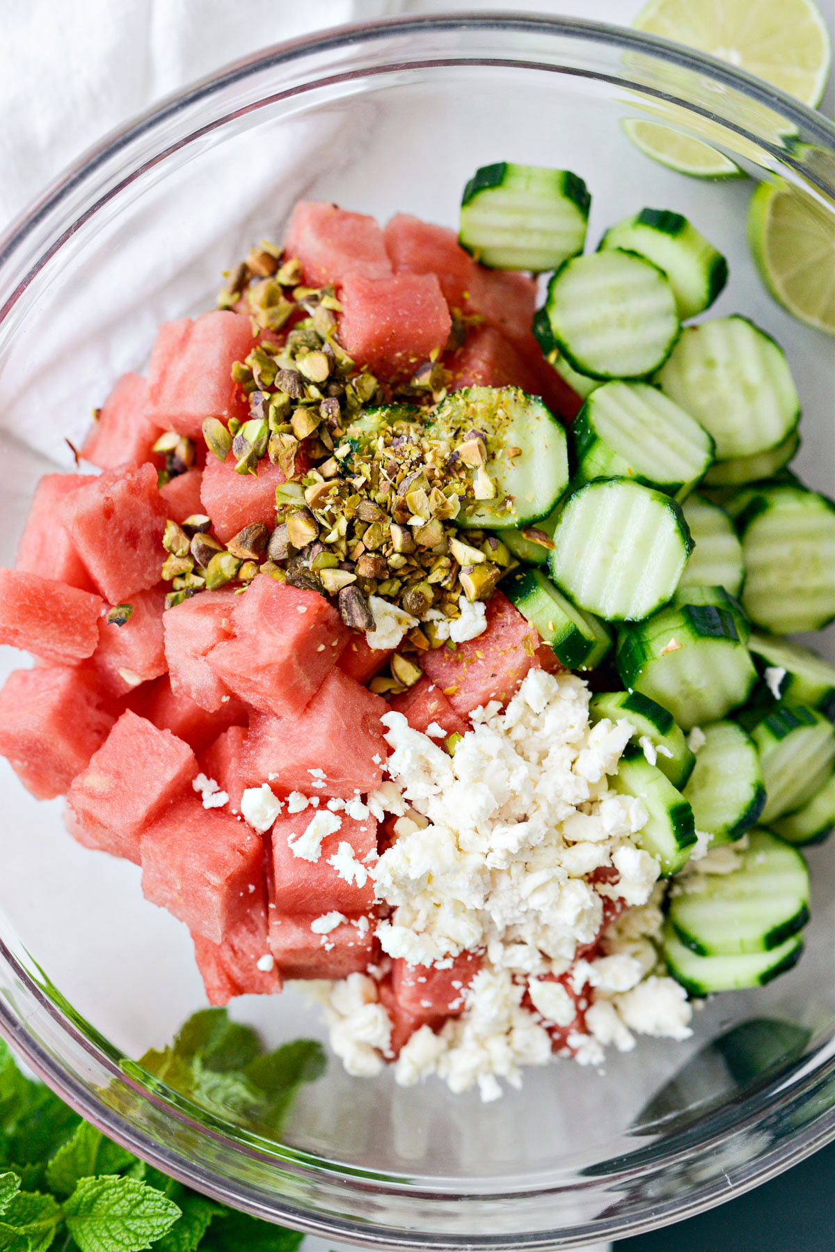 Cucumber Watermelon Feta Salad - Simply Scratch