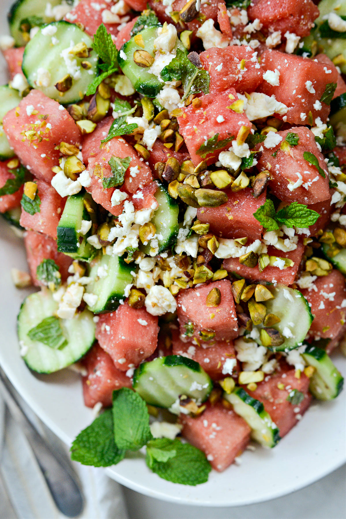 Cucumber Watermelon Feta Salad - Simply Scratch