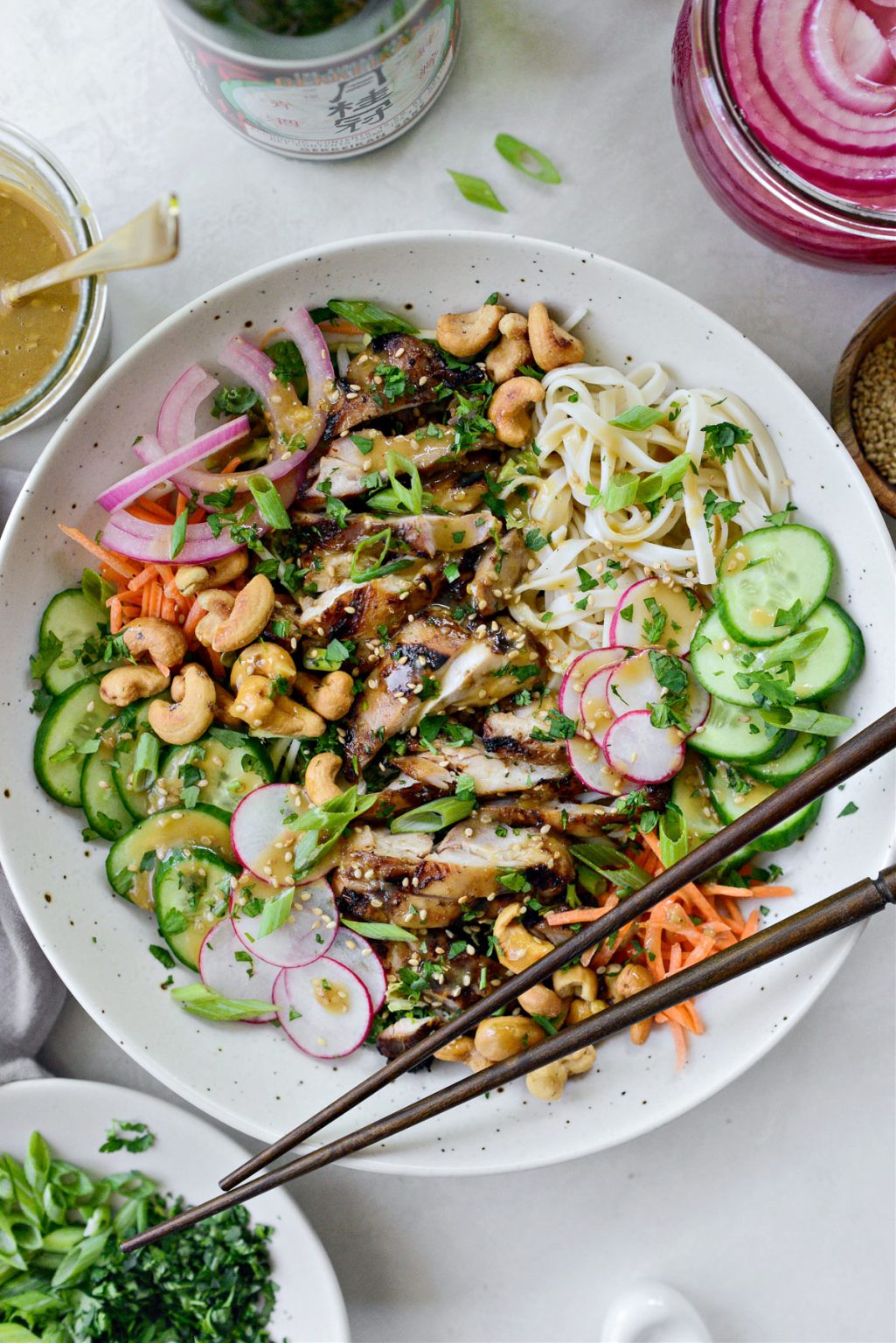 Grilled Sesame Chicken Noodle Bowls - Simply Scratch