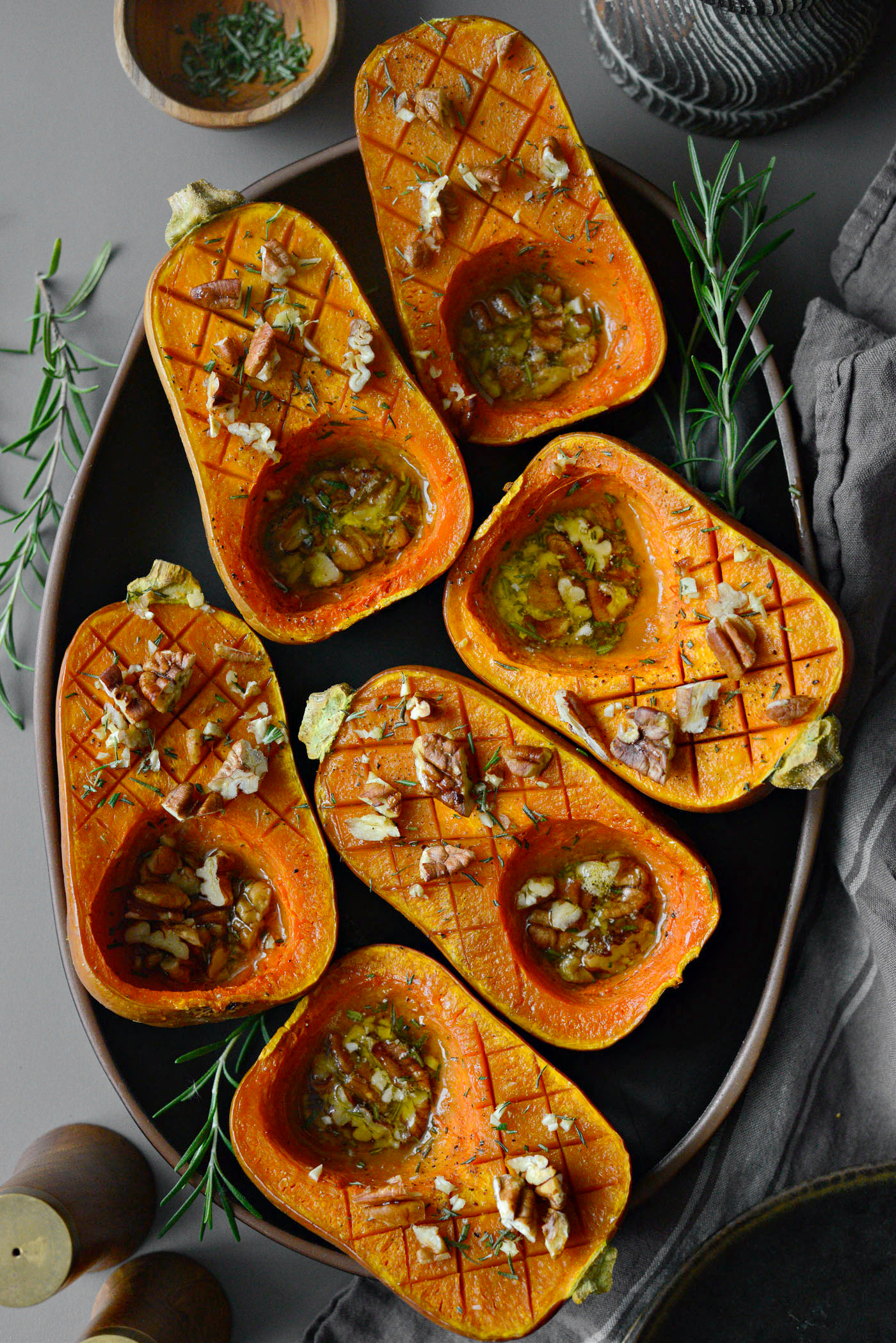 Roasted Maple Rosemary Honeynut Squash - Simply Scratch