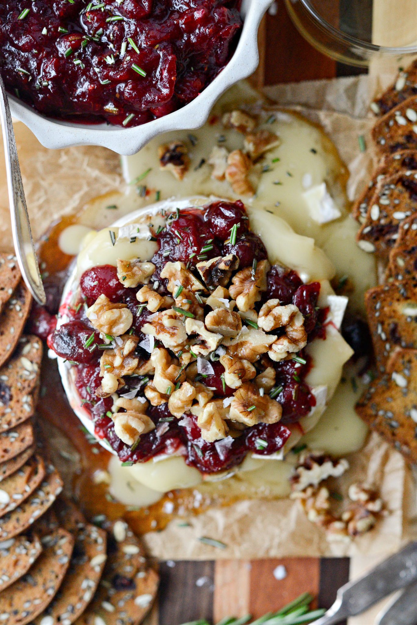 Maple Baked Brie with Cranberry Jam - Simply Scratch